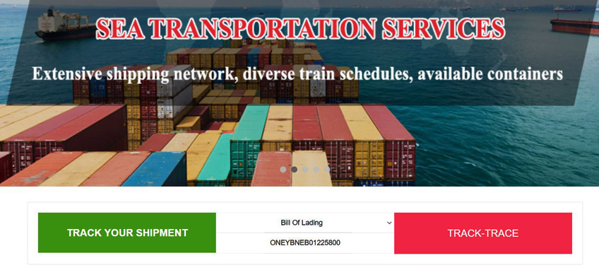 TRACKING CONTAINER - TRACK TRACE BILL OF LADING